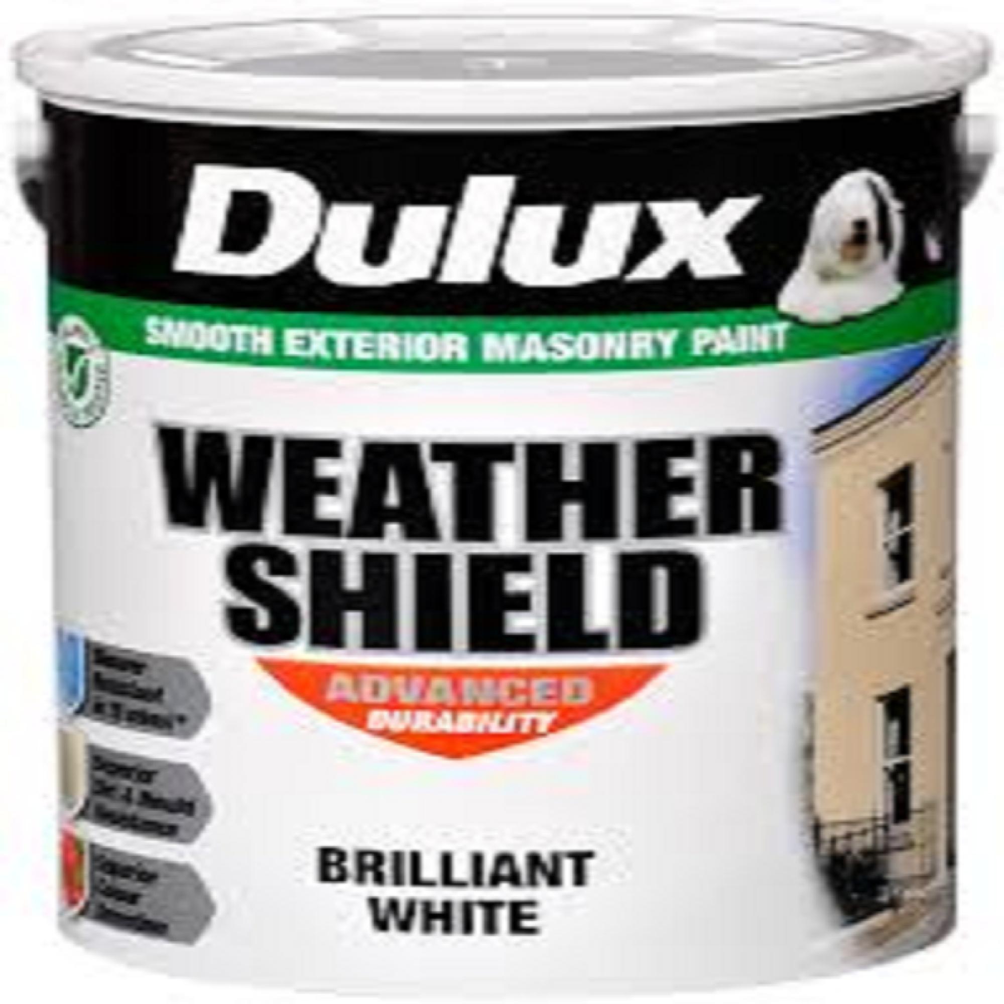 5L Dulux Weathershield Brilliant White - Exterior Masonry Paint